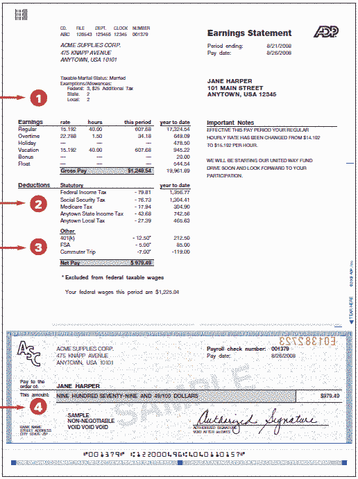 Free Adp Pay Stub Template With Calculator