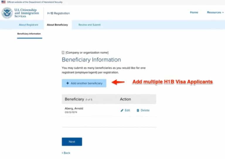 Sneak Peek Into H1B Visa Registration Tool [with Screenshots]